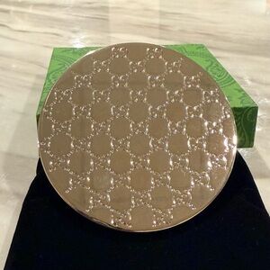 Gucci | Accessories | Gucci Beauty Compact Silver Mirror With Box And ...
